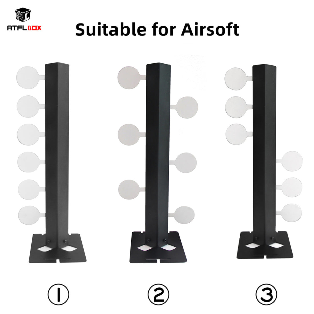 Atflbox The Metal Swing Shooting Target Stand with 6 Steel Plates for ...
