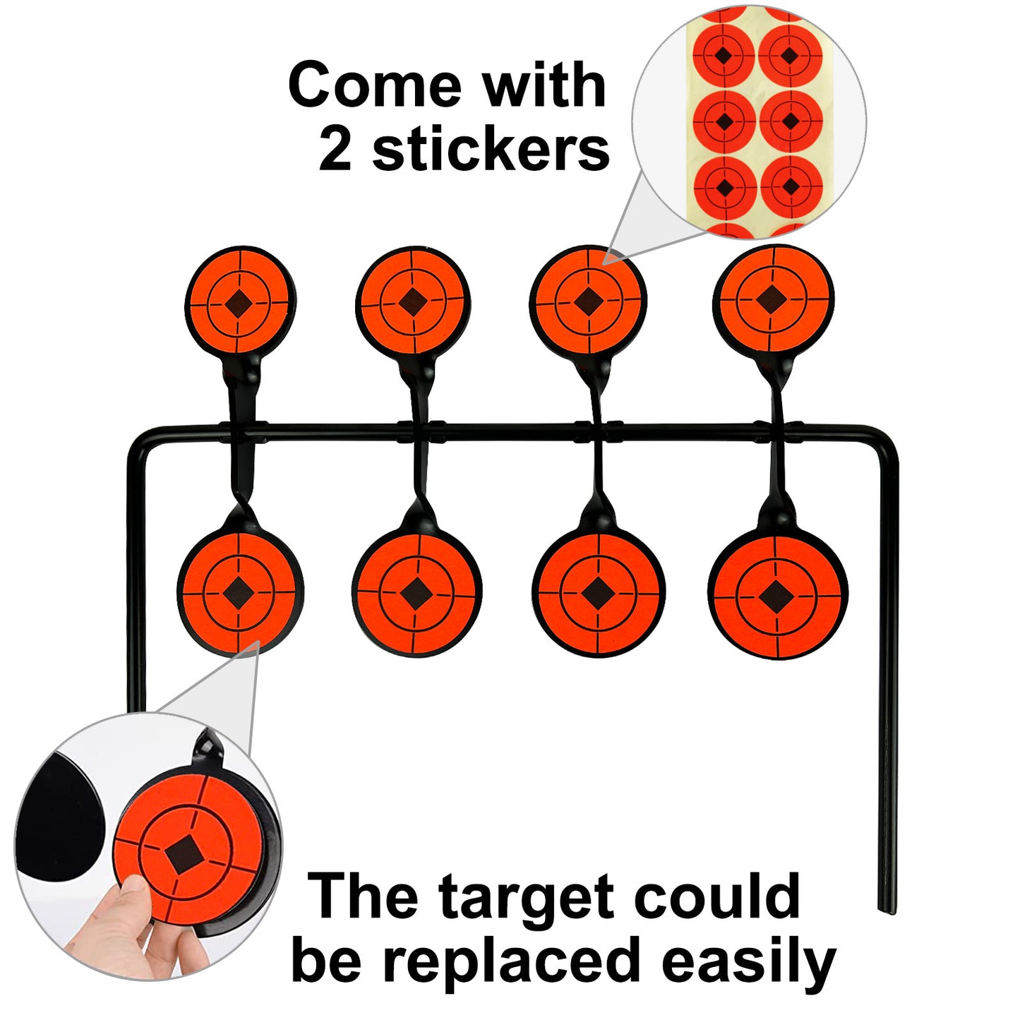Atflbox BB Gun Auto Reset Shooting Target, Metal Spinning Target for A ...